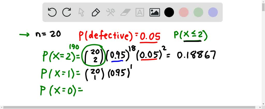 Quality Control A factory tests a random sample of 20 transistors for ...