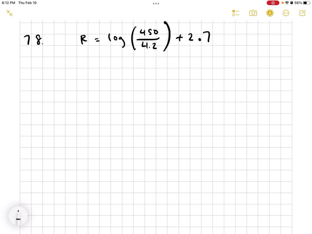 SOLVED:The Richter scale measures the intensity, or magnitude, of an earthquake. The formula for ...