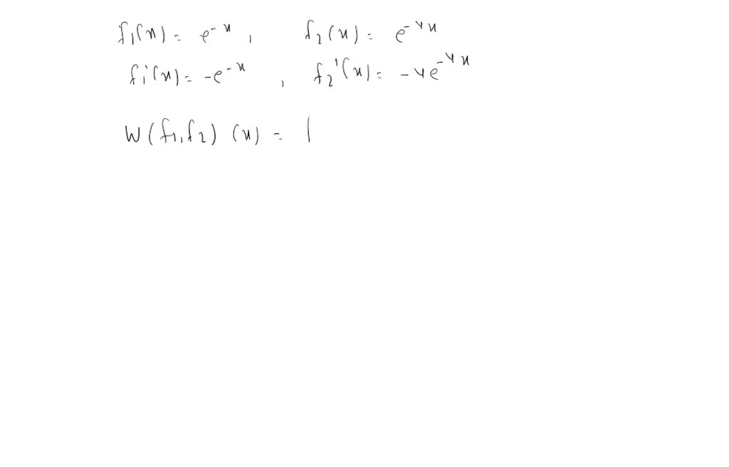 Solvedcalculate The Wronskian Of The Indicated Set Of Functions Classify Each Set Of Functions 1249