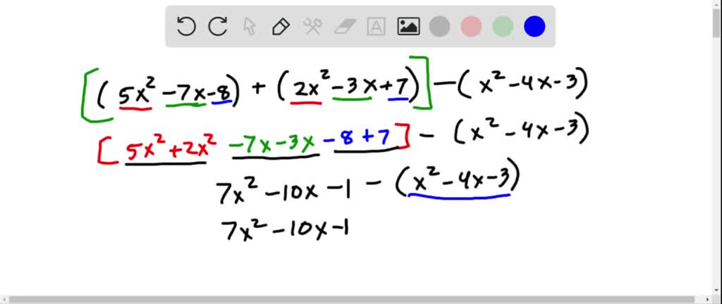 For each algebraic expression: - write an equivalent expression in ...