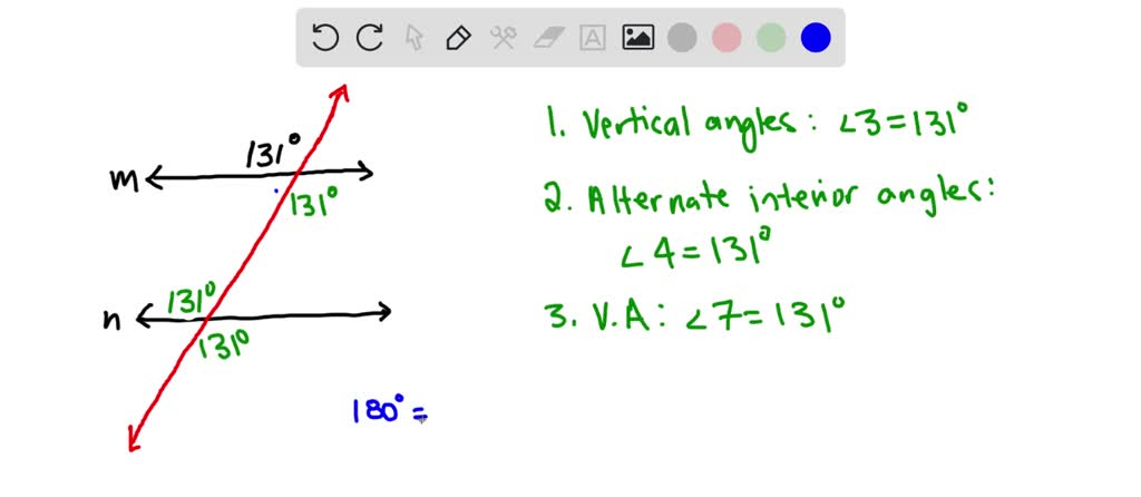 In each figure, find the measures of the numbered angles, given that ...