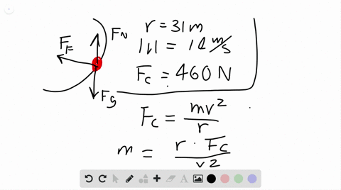 SOLVED: A speed skater goes around a turn that has a radius of 31 m. The skater has a speed of ...