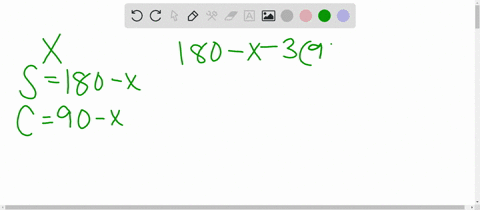 SOLVED:The supplement of an angle is 10^∘ smaller than three times its complement. Find the size ...