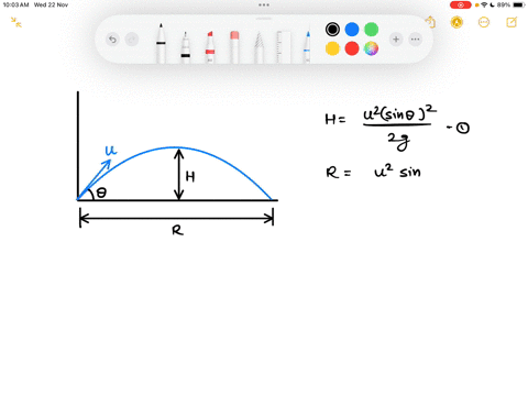 SOLVED: A projectile is fired in such a way that its horizontal range is equal to three times ...