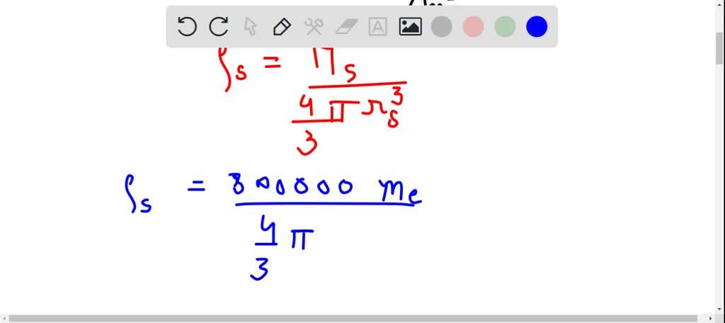 SOLVED:Calculate the average density of a red giant core of mass 0.25 ...