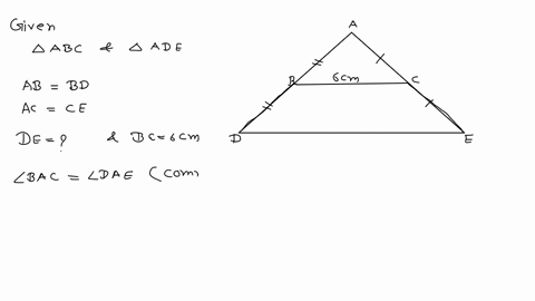 SOLVED:In the shown figure, PQ is parallel to BC and PQ: BC=1: 3. If the area of the triangle ...