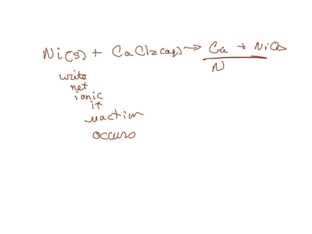 Calcium metal reacts with aqueous chromium(III) chloride, as shown in ...