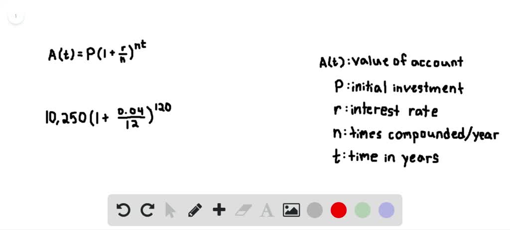 SOLVED:For the following exercises, use the compound interest formula ...