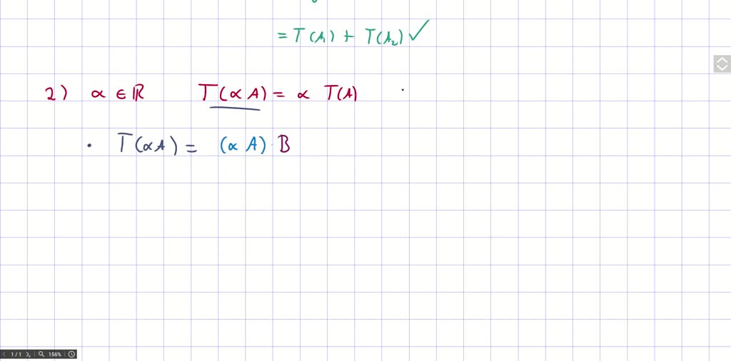 SOLVED:Determine whether the mapping T is a linear transformation, and if so, find its kernel. T ...