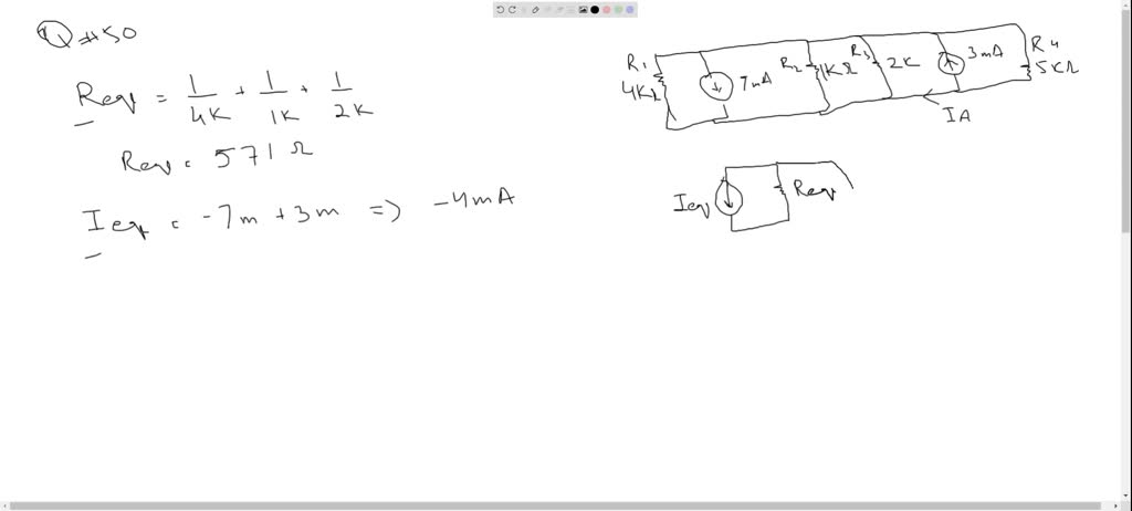SOLVED:Find the current IA in the circuit in Fig. P2.50..