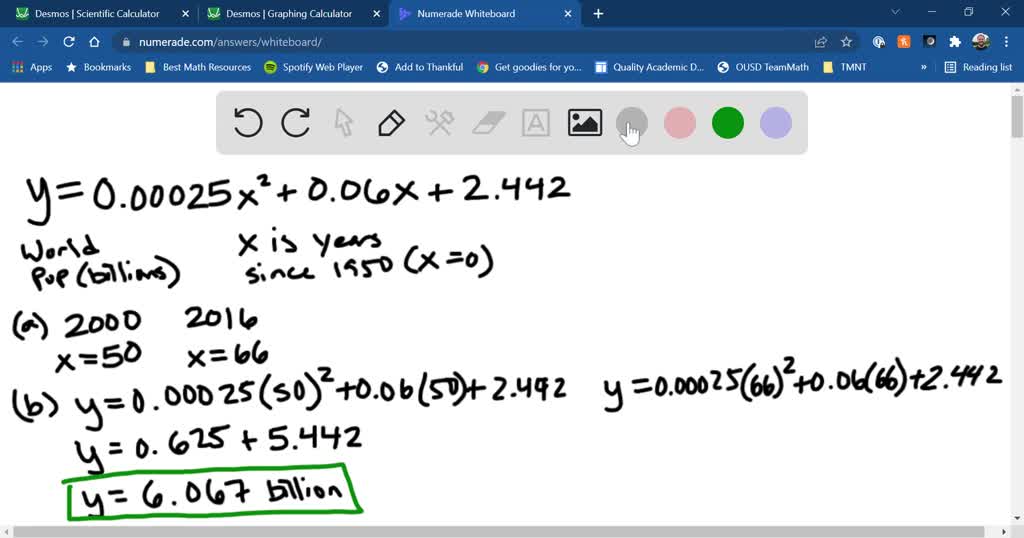 ⏩SOLVED:Solve each problem. World population (in billions) is shown ...