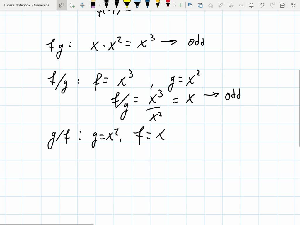 Solved Assume That F Is An Even Function G Is An Odd Function And