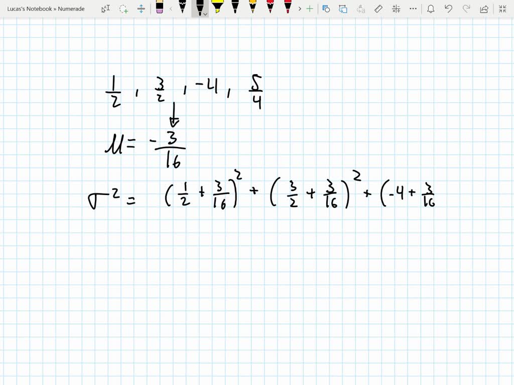 SOLVED:Calculate the sample variance, s^2, using (1) the definition ...