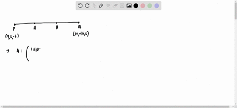 SOLVED: Find the two points trisecting the segment between P(2,3,5) and Q(8,-6,2). | Numerade