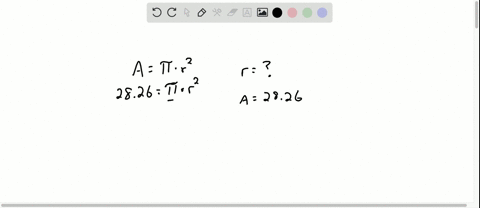 ⏩SOLVED:GEOMETRY Use the formula for the area of a circle A=πr^2 ...