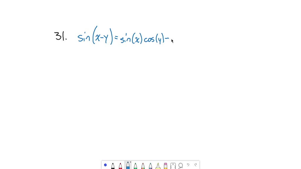 SOLVED:Replace y with (-y) in the subtraction formula for sine to ... SOLVED:Replace y with (-y) in the subtraction formula for sine to ...