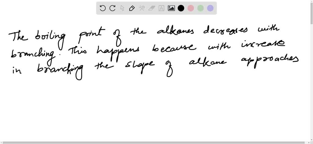 Solved What Effect Does Branching Of An Alkane Chain Has On Its Boiling Point