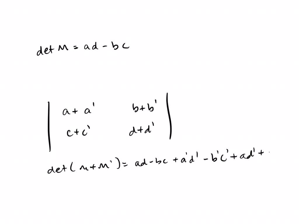 SOLVED:Are the following operators linear? Find the determinant; operate on square matrices.