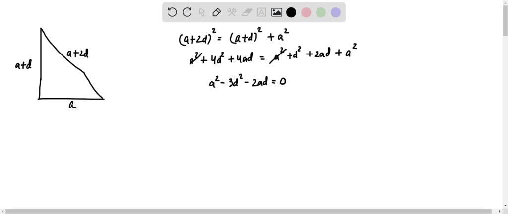 SOLVED:In a right triangle, the lengths of the sides are in arithmetic ...