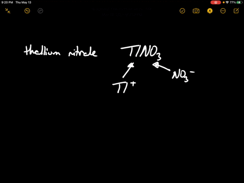 SOLVED:The formula for thallium nitrate is TINO3. Based on this ...