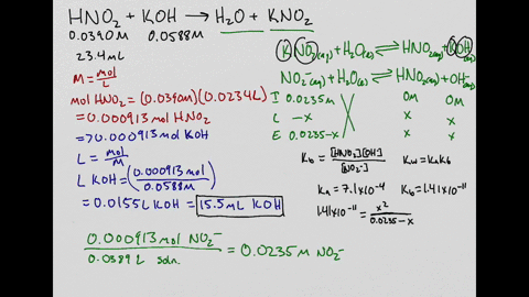 SOLVED:Find the pH of the equivalence point(s) and the volume (mL) of 0.0588 M KOH needed to ...