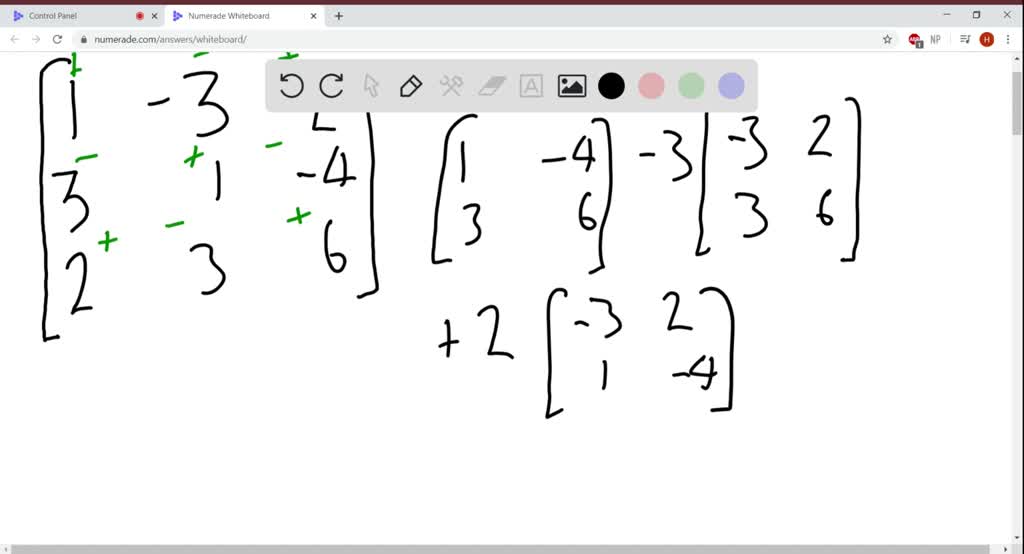 SOLVED Find The Determinant Of Each 3 3 Matrix Using Expansion By