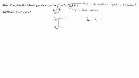 SOLVED:(II) (a) Complete the following nuclear reaction, p+? →(32)/(16 ...