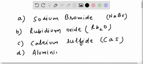 SOLVED:Name the compounds in parts a-d and write the formulas for the ...