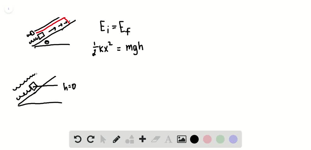 SOLVED:A spring of constant k, compressed a distance x, is used to ...