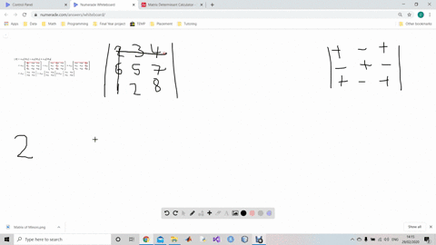 SOLVED:Evaluate each determinant using expansion by minors. | 2 3 4 6 5 7 1 2 8