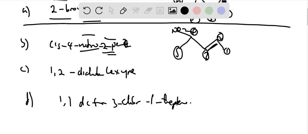 SOLVED:Write the structural formula for each of the following unsaturated compounds. (a) 2 ...