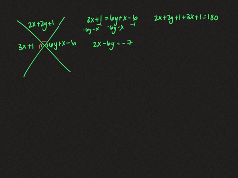 SOLVED:Find the value of each variable and the measures of all four angles. CAN'T COPY THE FIGURE
