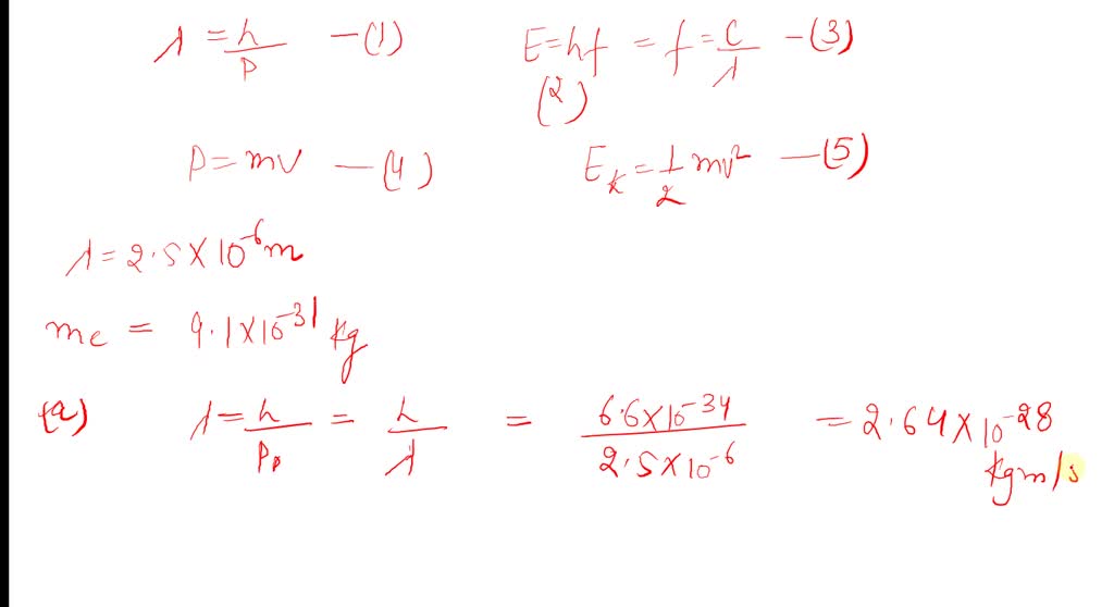 ⏩SOLVED:Show that p=h / λand Ef=h f are consistent with the… | Numerade