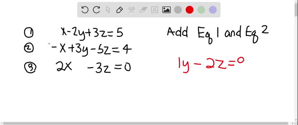 SOLVED:Perform the row operation and write the equivalent system. What did the operation ...