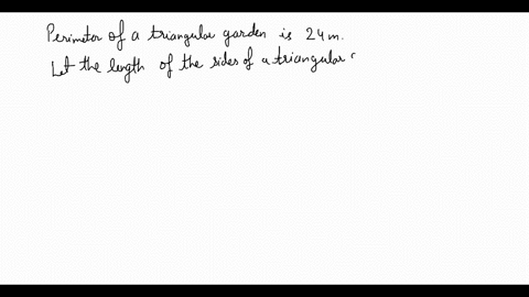 SOLVED:Use an appropriate geometry formula. The lengths of the sides of ...