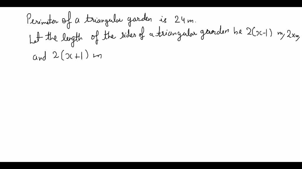 SOLVED:Use an appropriate geometry formula. The lengths of the sides of ...