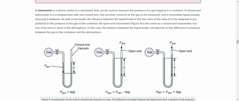 SOLVED:What is the advantage of using a closed-end manometer, rather ...