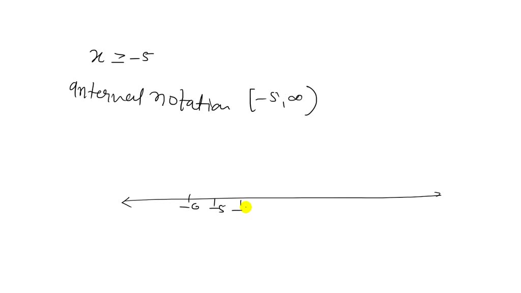 SOLVED:Express the inequality in interval notation, and then graph the ...
