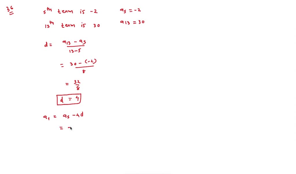 SOLVED:Find the first term and the common difference of the arilhmetic ...