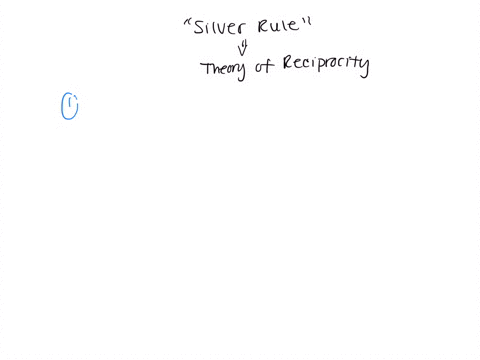 ⏩SOLVED:The Silver Rule states, "Do not do unto others what you do ...