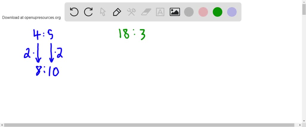 SOLVED:Each of these is a pair of equivalent ratios. For each pair ...