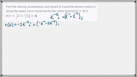 ⏩SOLVED:Find the velocity, acceleration, and speed of a particle… | Numerade