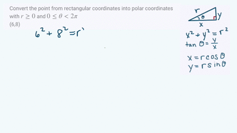 SOLVED:Convert the point from rectangular coordinates into polar ...