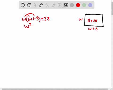 The area of a rectangular carpet is 28 square feet. The length is three ...