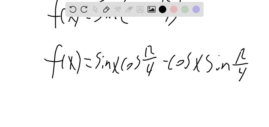 ⏩SOLVED:For what values of x is each representation valid? sin(x-π ...