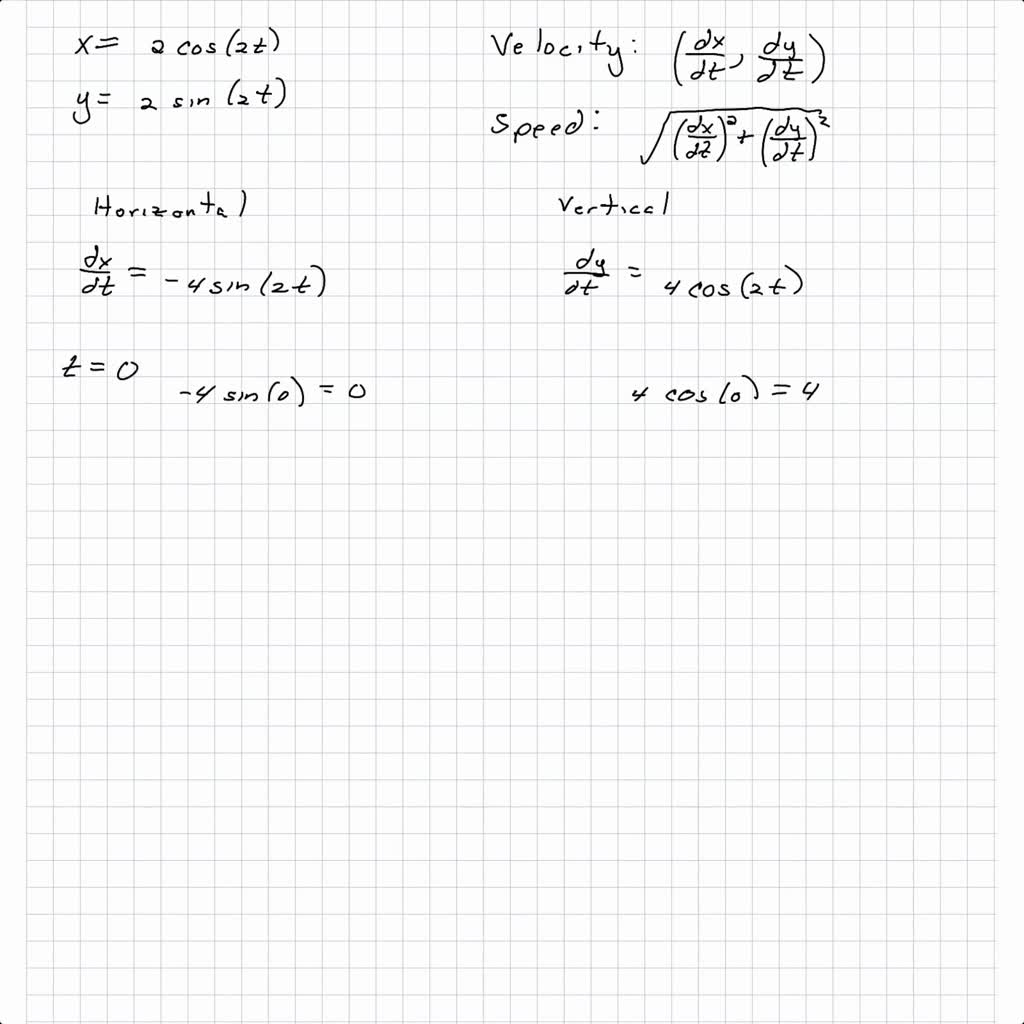 SOLVED:In exercises parametric equations for the position of an object ...