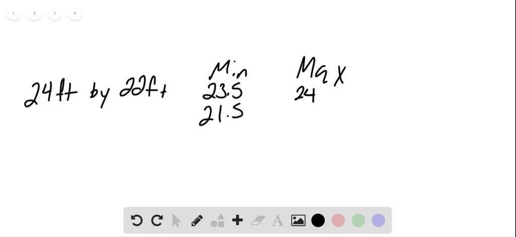 The measured dimensions of a rectangle are given to the nearest whole unit. Find the minimum and ...
