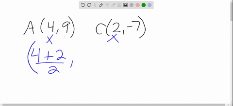 SOLVED:Quadrilateral ABCD has vertices A(4, 9), B(8,-3), C(2,-7), and D(-2,5) Find the ...