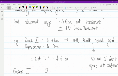 SOLVED:Use the concepts of gross investment and net investment to ...