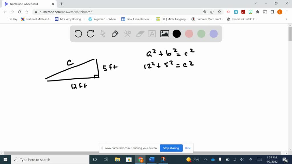 Find the length of the ramp. | Numerade